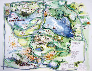 Iversen Illustration: Finished Map of Camp River Ranch