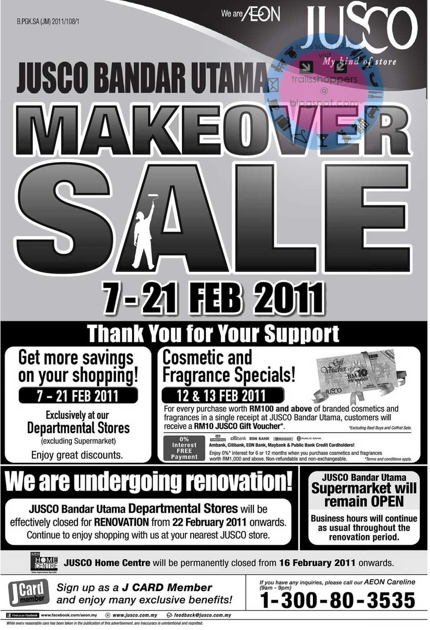 Jusco Bandar Utama Makeover Sale: 7 Feb - 21 February 2011 ...