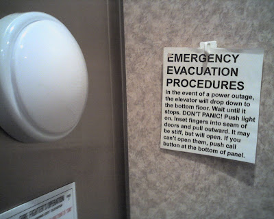 What The Foto?: Elevator Emergency Procedures