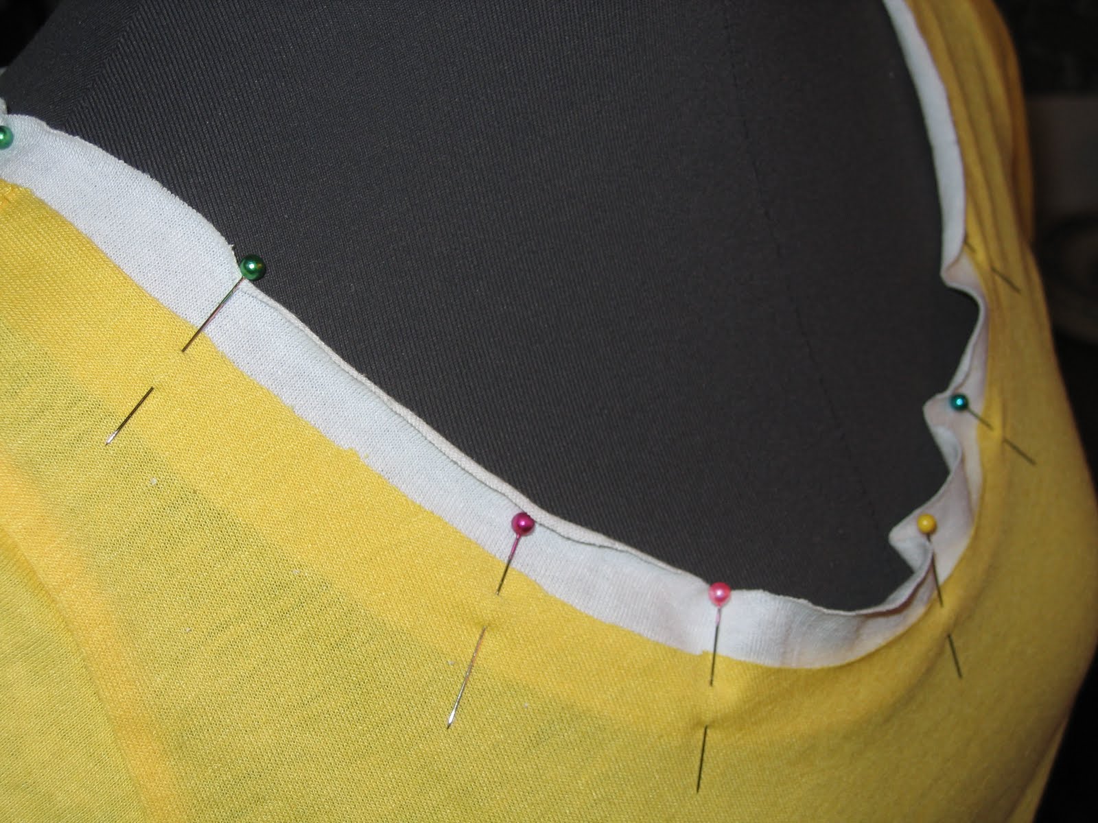 Yellow Shirt with White Curled Edges