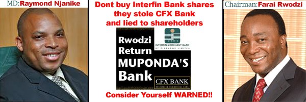 Interfin Bank Zimbabwe: Fraud by Raymond Njanike,Farai Rwodzi ...