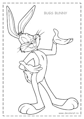PLANSE DE COLORAT: BUGS BUNNY - desene de colorat