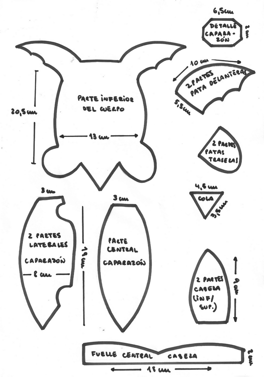 Moldes de tortugas - Imagui