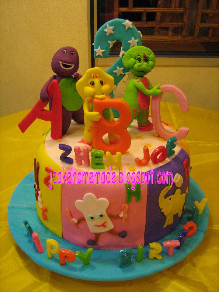 Jcakehomemade: Barney and friends ABC theme cake