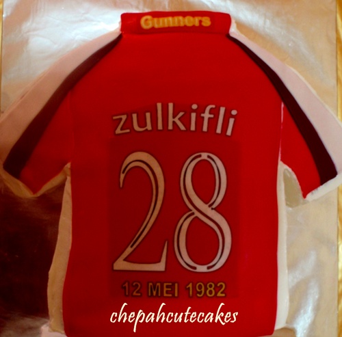 Home Bakery Bangi - Kajang: Arsenal Jersey Cake