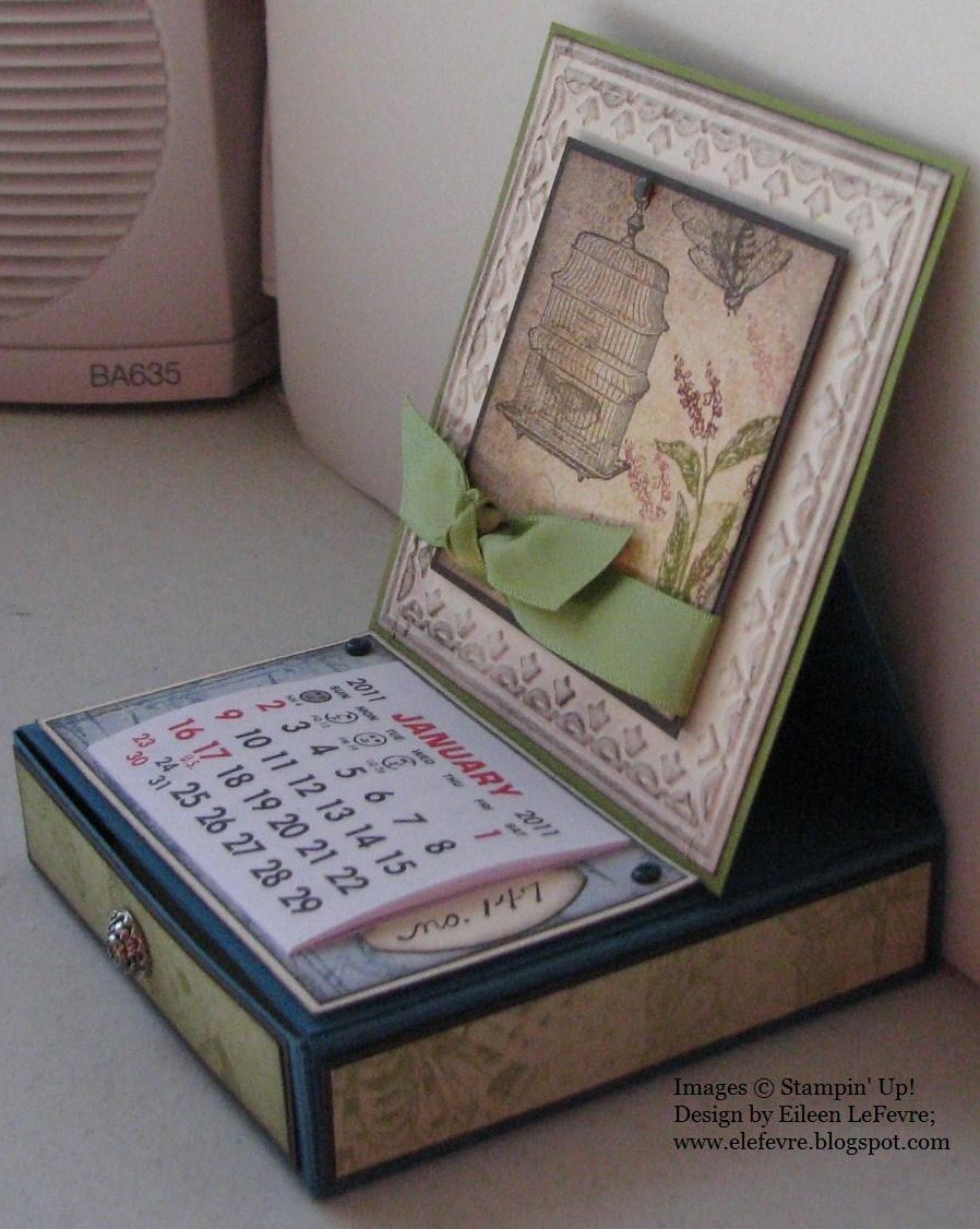 Eileen's "Stampin' Fever" Blog: Desk Calendar with Drawer