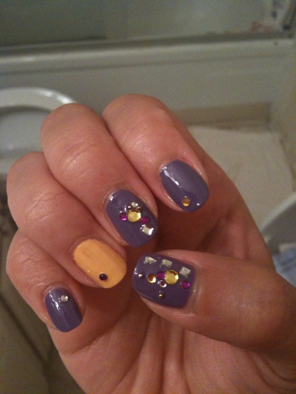 prettymynails: Lakers nails!!!!