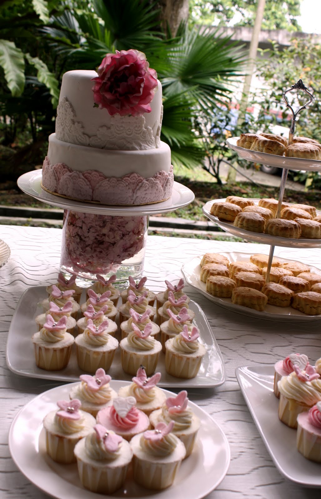 Pearl Cakes Events: Dessert Table: Leroy & Juliette's Church Reception
