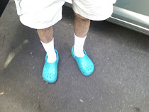 the blue crocs & crew socks: the crocs 'n' socks receive a package!