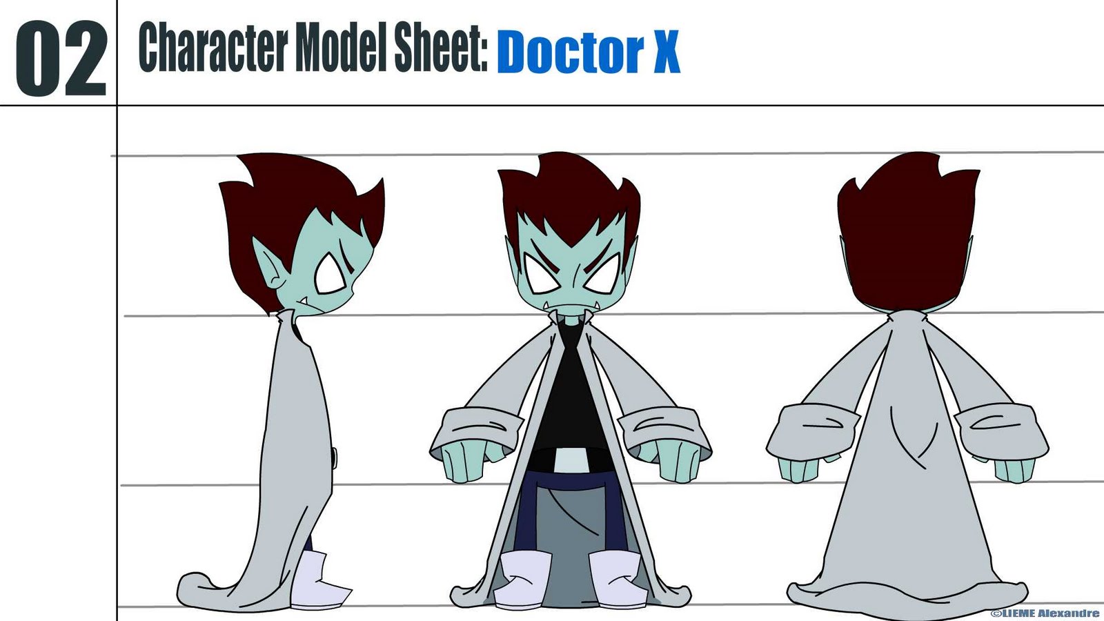 Alexandre Lieme - Animation works: Doctor X: Character Model Sheet
