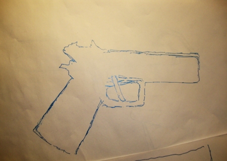 Web Diva Design: Weekend Project: Learning to Draw a Hand Holding a Gun....