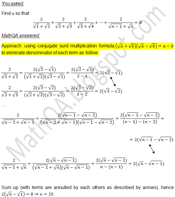 Conjugate surds