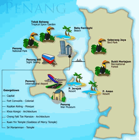 Mesmerizing Malaysia: Penang Map