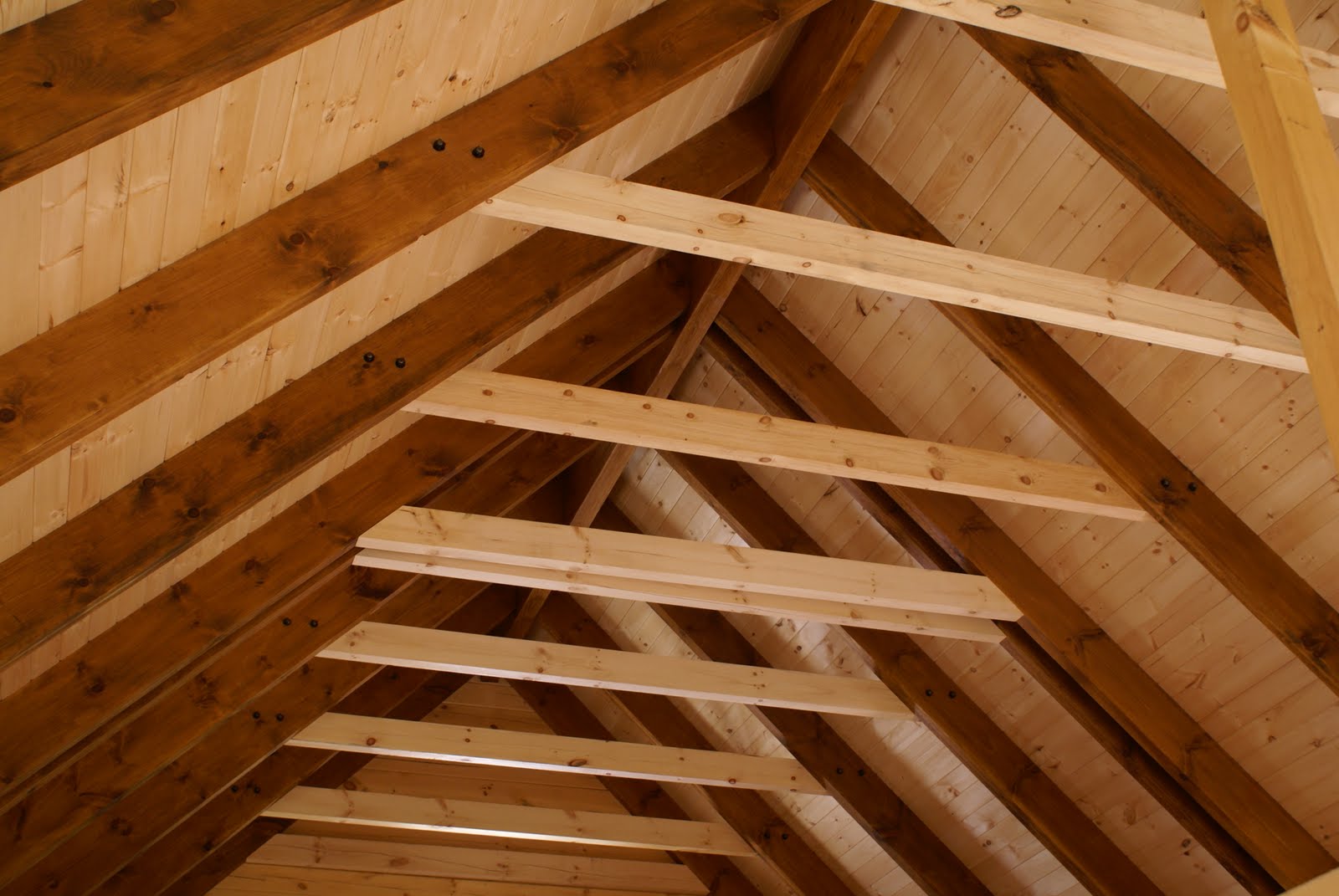 Hidden Bend Retreat, Romney West Virginia: Interior Cross Beams In Place