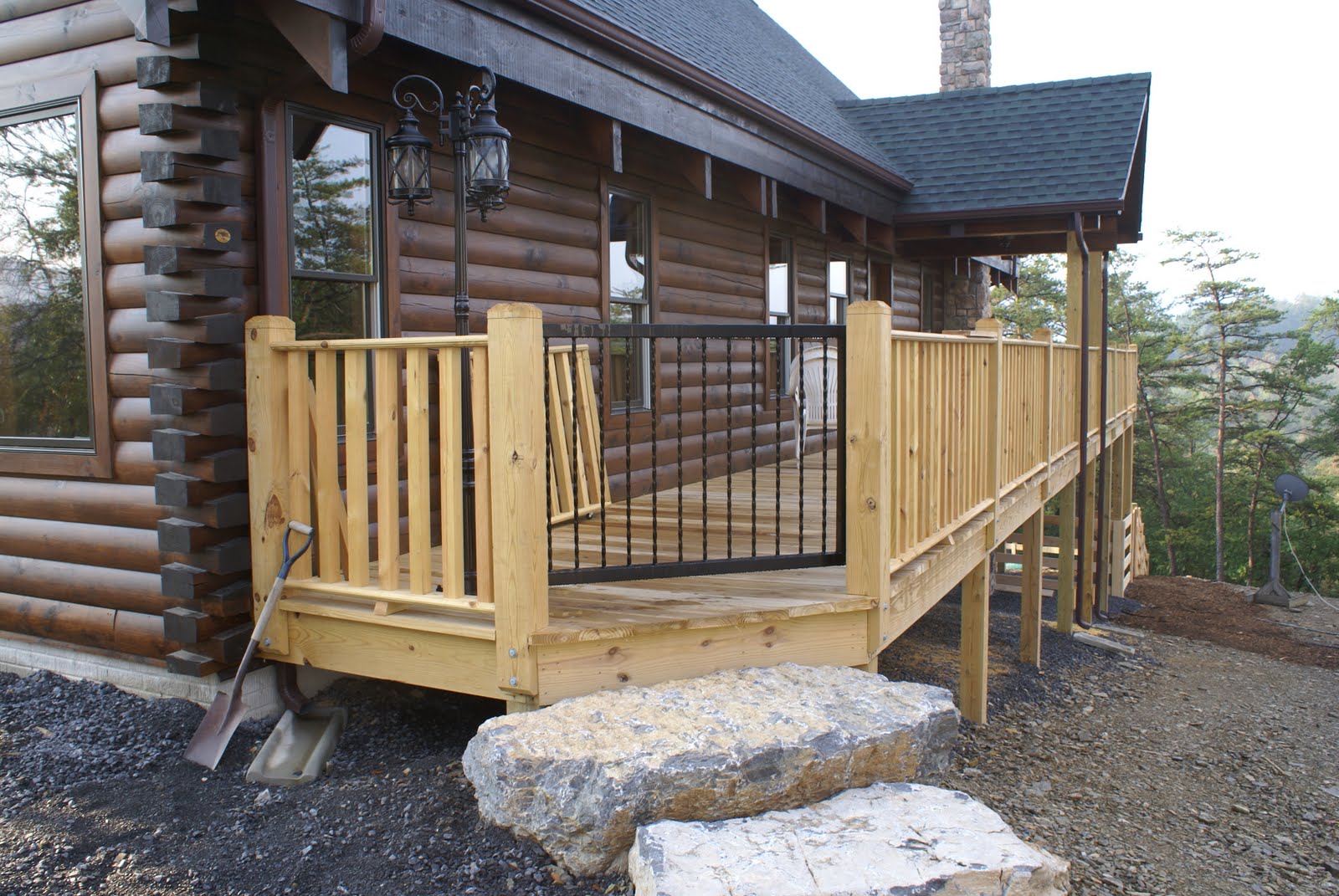 Hidden Bend Retreat, Romney West Virginia: Steel Gate for Decking