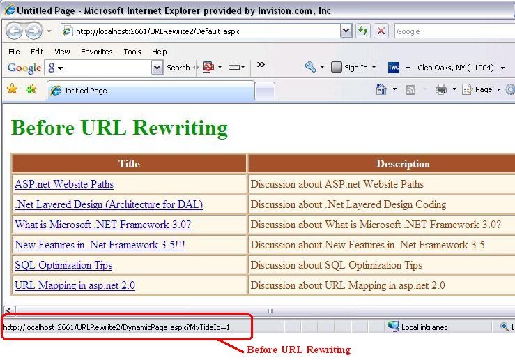 URL Rewriting with URLRewriter.Net Simplest Way - Asp.Net, C#, SQL Blog