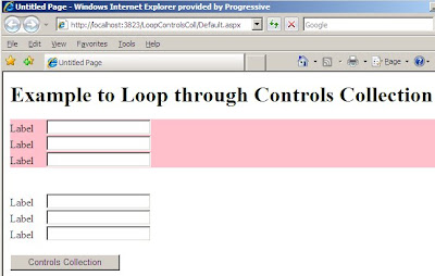 Finding All Controls on Page in Asp.net - Asp.Net, C#, SQL Blog