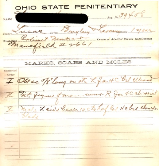 Old Ohio Penitentiary: Inmate Mugshots