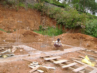 Tamil Nadu-House Construction at Ootty: Foundation work reaching Ground ...