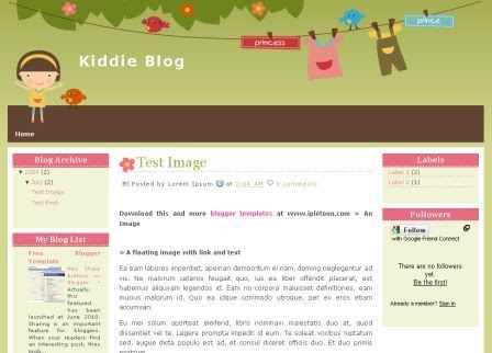 Kiddie Blog | Ipietoon - Blog Design and Online Business