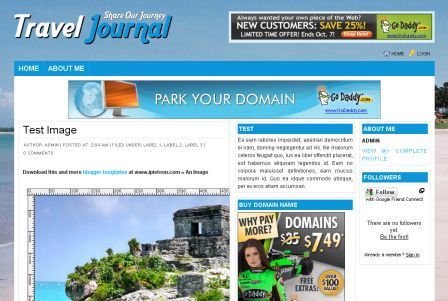 Cute Girls Template: Blogger Template Travel Journal