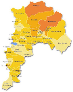 Quillota city: Ubicacion de Quillota en la V region