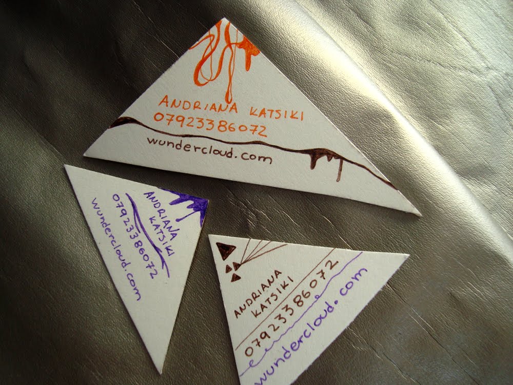 Wundercloud!: Here is a nice idea: Handmade business cards