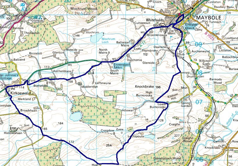 Adventures of the Early Ooters: 26 January Maybole - Kirkoswald ...