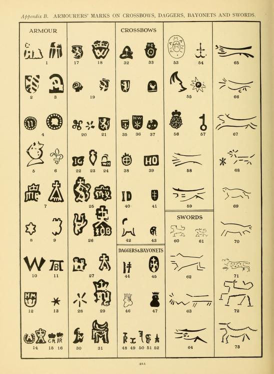 South Tower Armouring Guild: Armourers marks