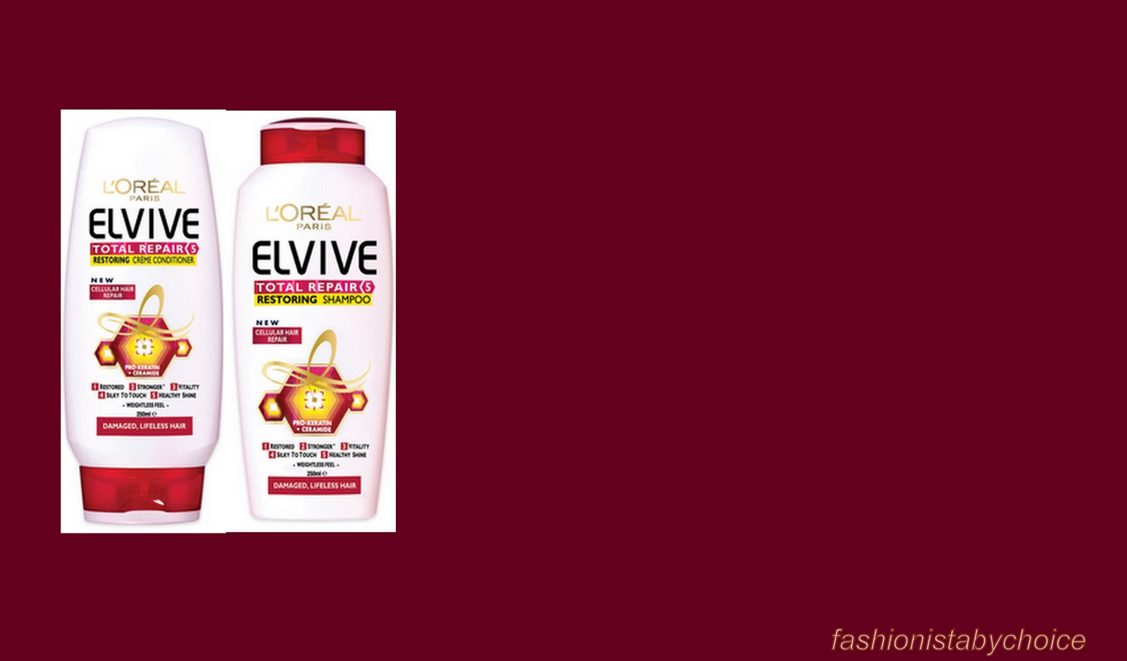 Fashionista: Entire range of L'Oreal Paris Elvive Shampoo & Conditioner....