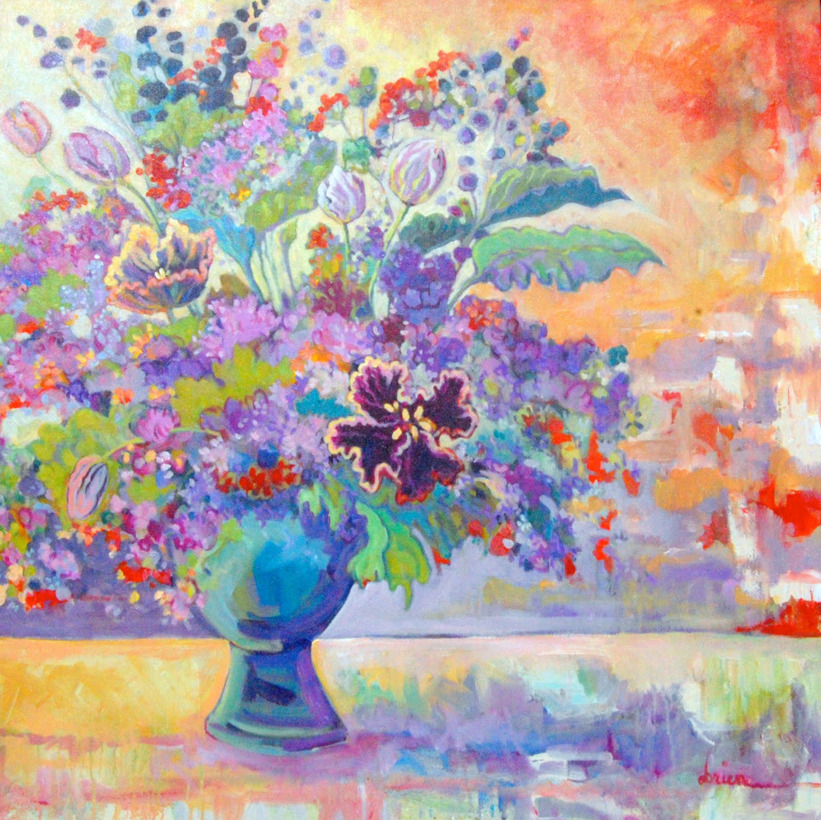 Daily Painters Abstract Gallery: "Leptos" by Annie O'Brien Gonzales