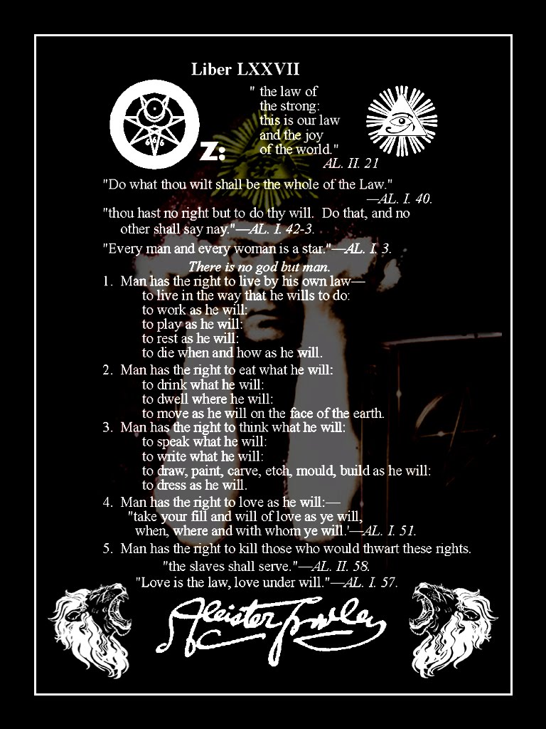 Αποφένεια: Liber Oz: Τα Φυσικά Δικαιώματα του Ανθρώπου