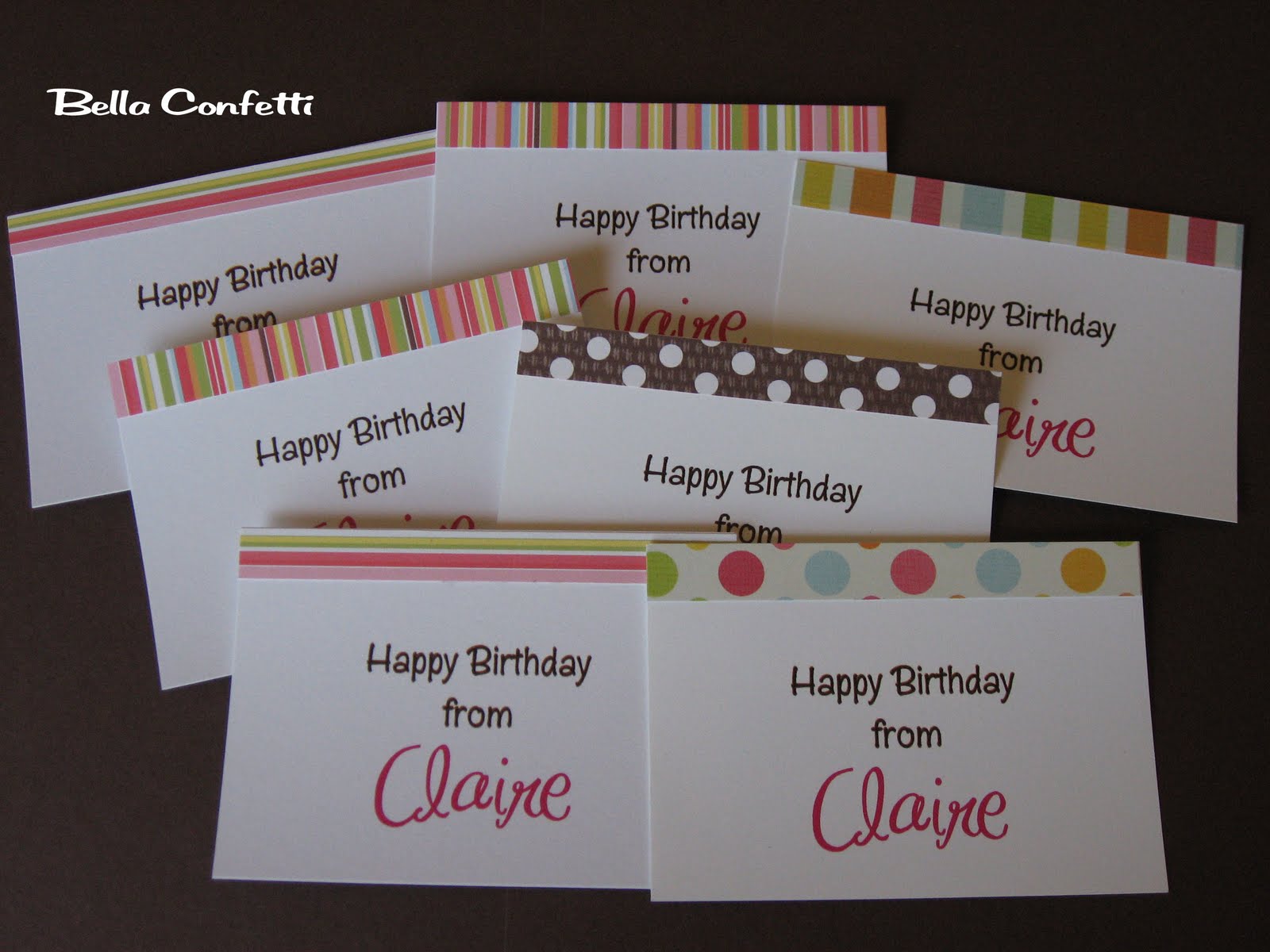 Bella Confetti: Children's Calling Cards