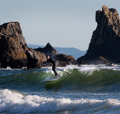 Andrew Sims: Paddle surfing at Cannon Beach - Oregon Coast