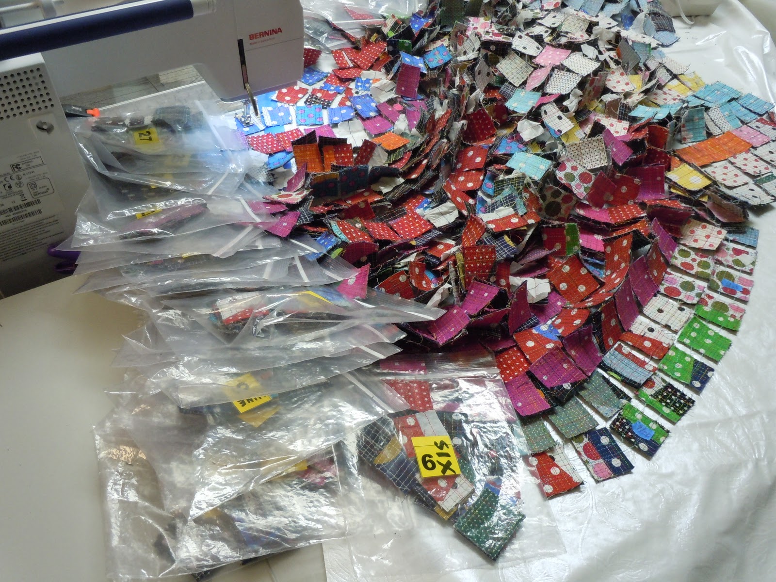 Art With a Needle: Sewing a postage stamp quilt