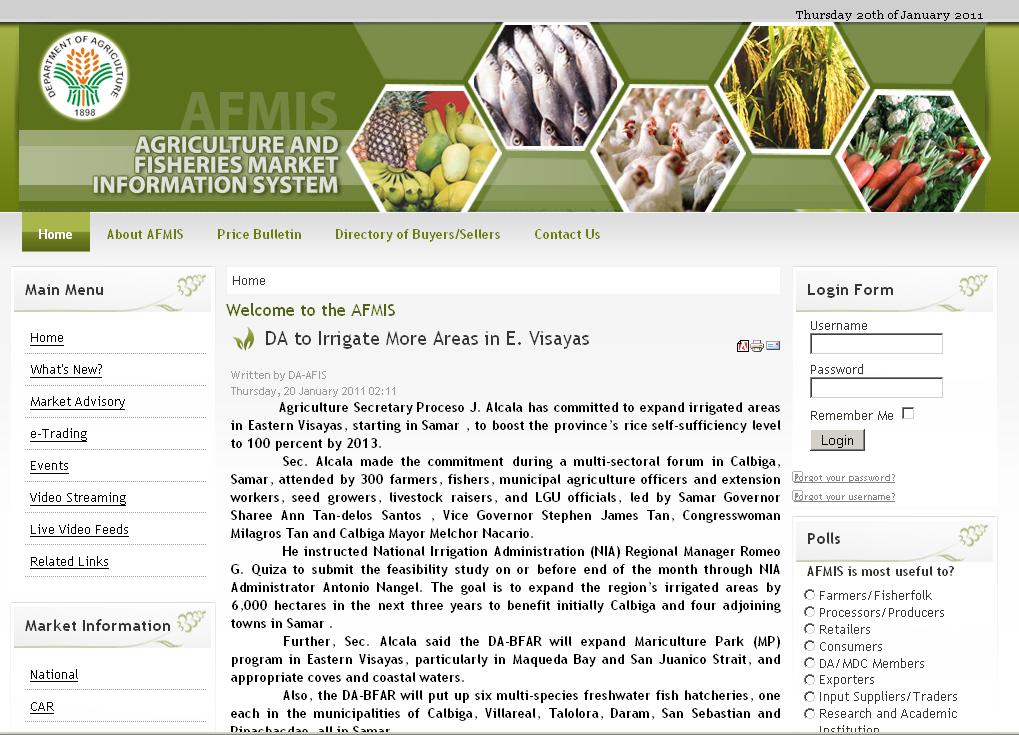 thinking out loud...: Agriculture and Fisheries Market Information ...