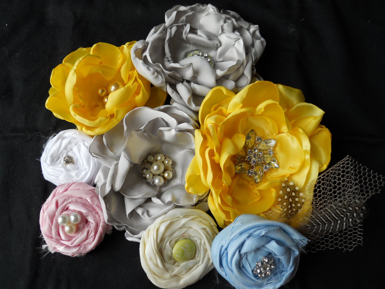 pink tumbleweed: handmade fabric flowers