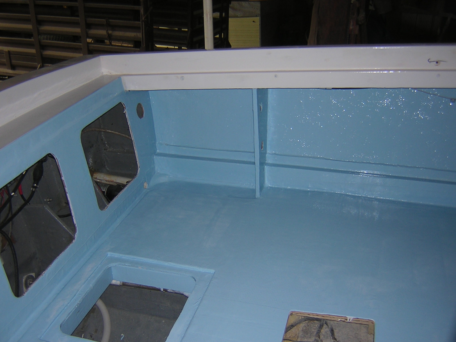 Formula 233, Thunderbird, t-bird, boat restoration, restore,transom