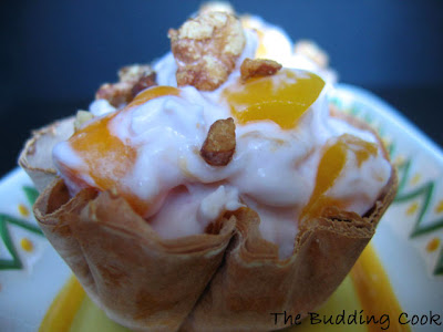 The Budding Cook: Peach and Mascarpone Phyllo Cups