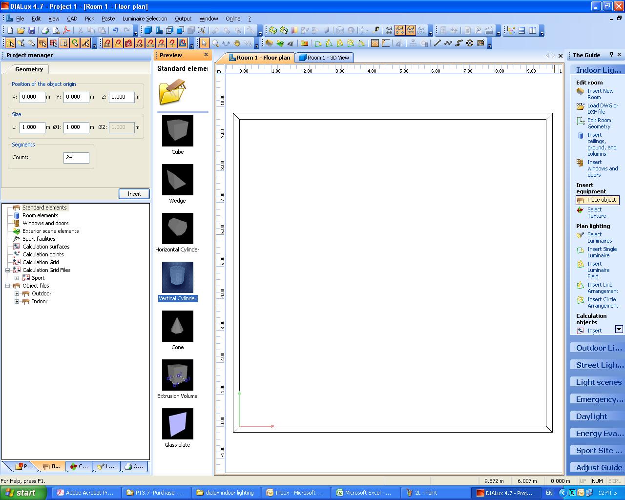 DIALux - Indoor Lighting Calculations Menu Options ~ Electrical Knowhow