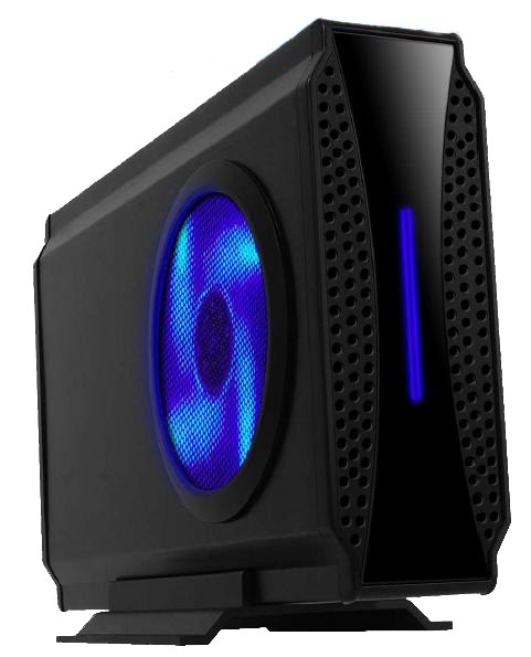 PUBLIC ZONE: 2Tb 3.5" IcyBox Blue Neon External Hard Drive