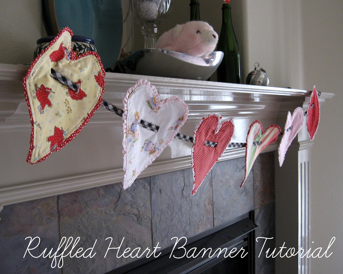 Pickup Some Creativity: Ruffle Heart Banner Tutorial