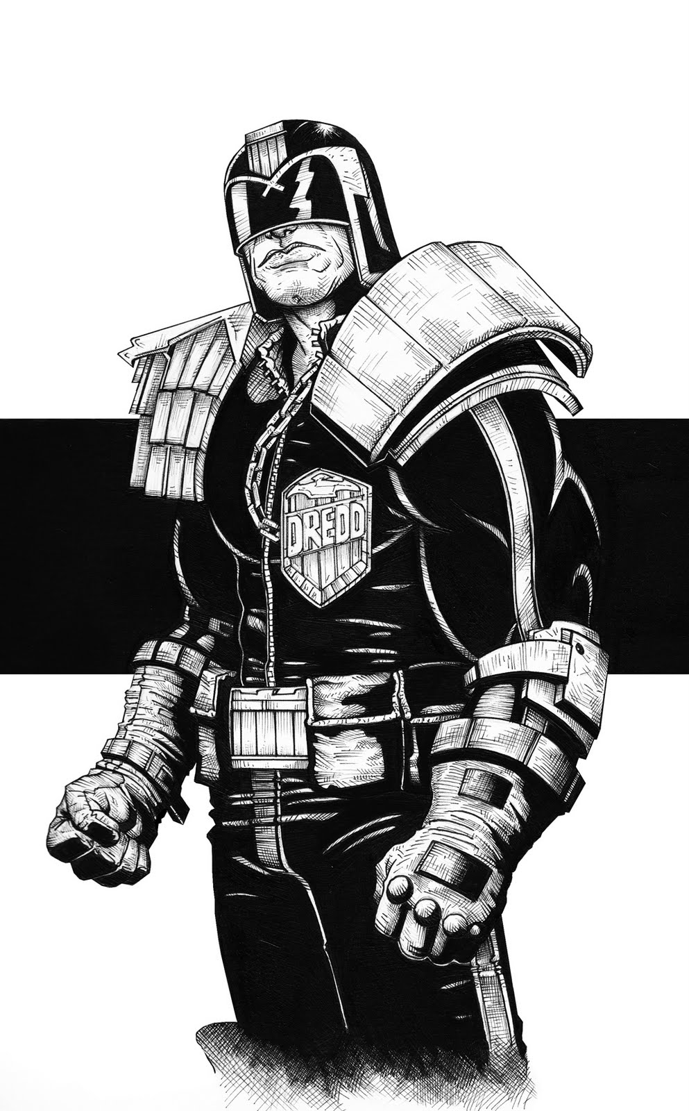 pretty good blog: Judge Dredd Finished inks