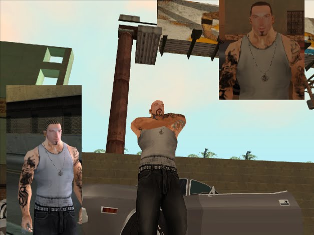 Grand Theft Auto: CJ White Skin and New Face