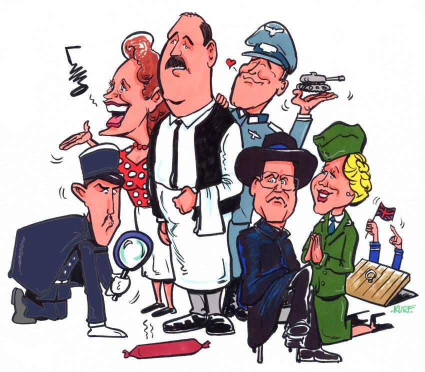 Kurf Cartoons: Allo Allo cast
