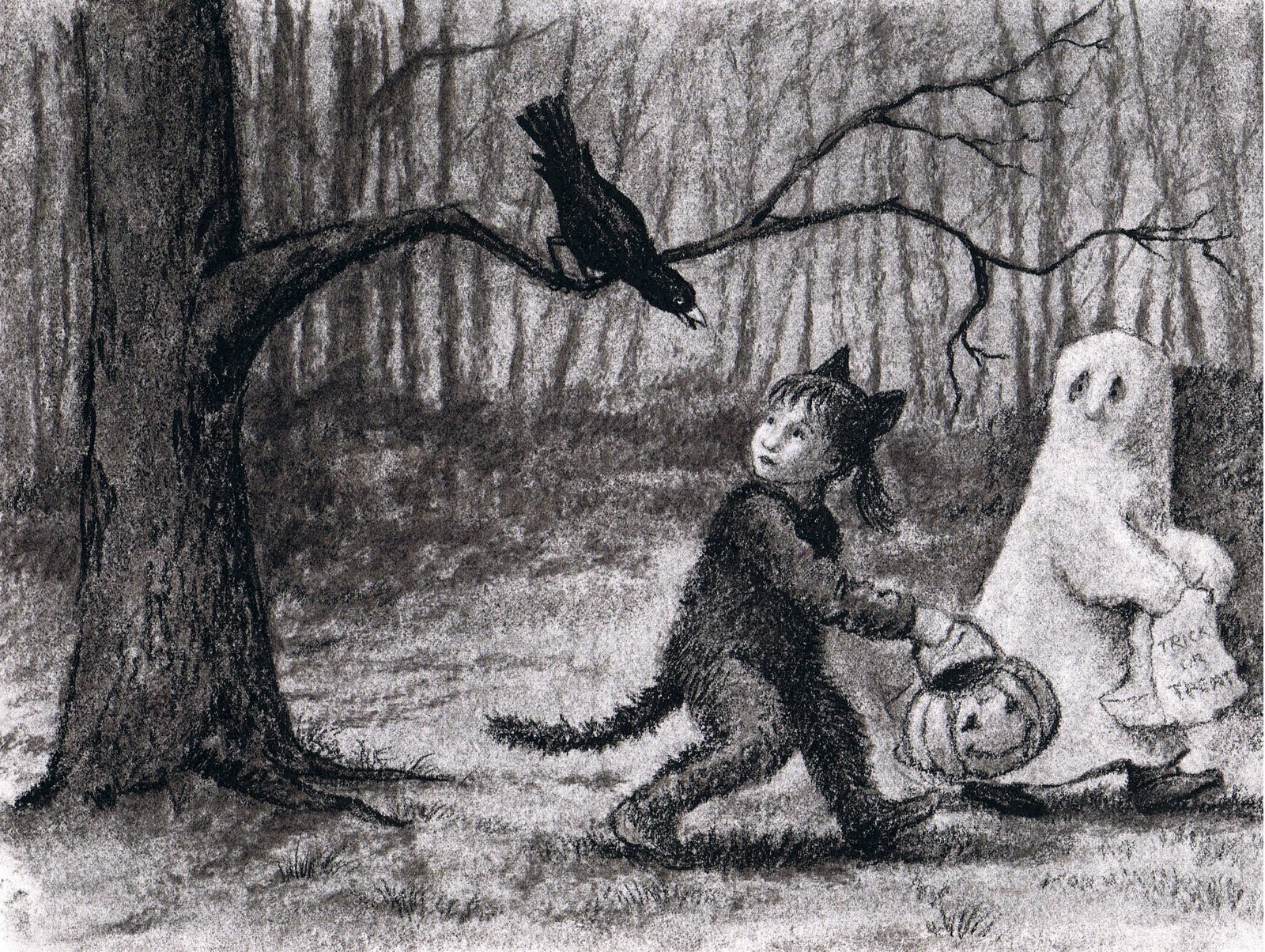 just pencil on paper: Illustration Friday "Spooky"