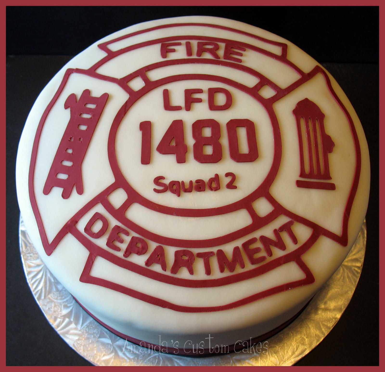 Amanda's Custom Cakes: A fire themed cake!