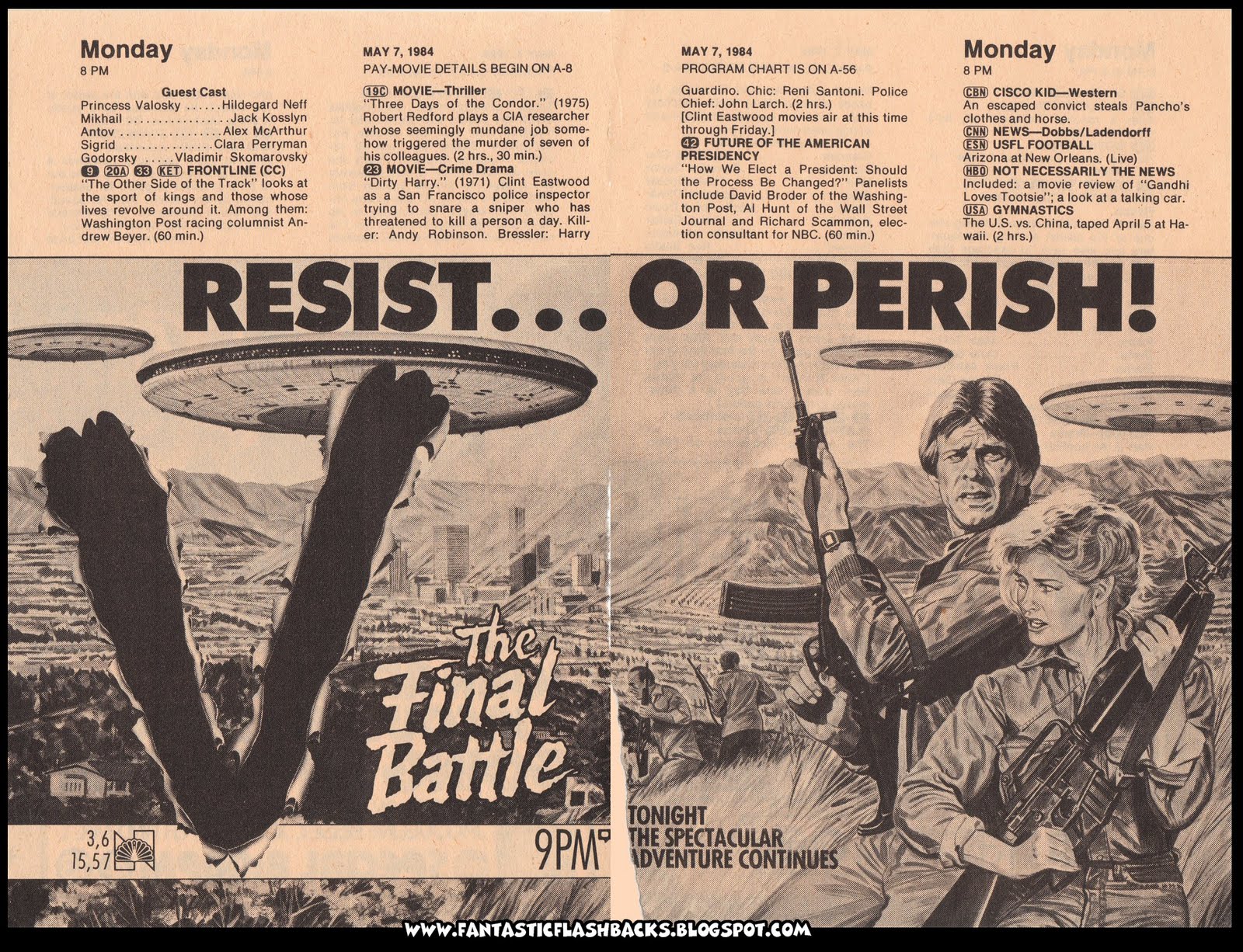 Fantastic Flashbacks: "V - The Final Battle" 1984 TV Guide article