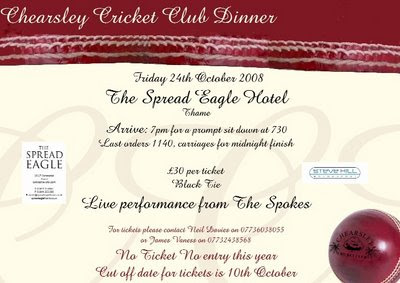 Chearsley: Chearsley Cricket Club - Dinner & Dance 2008