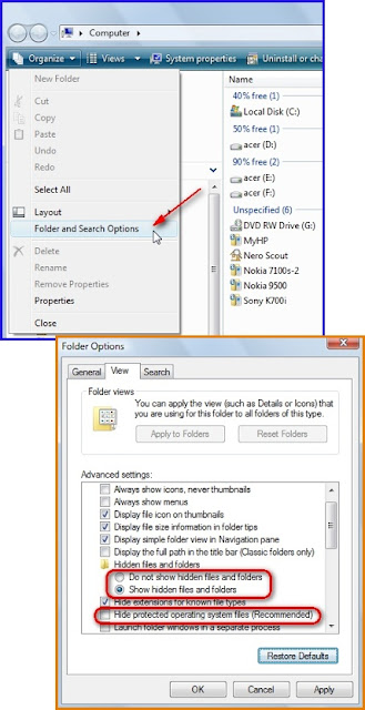 Information & Tutorial: Vista Tips - Showing the Hidden Files and ...